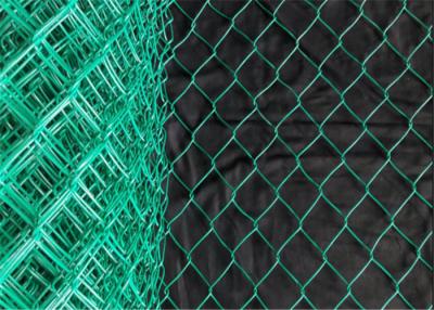 China Diamond Shape Green Coated Chain Link Fence 50mm To 70mm Opening Size for sale