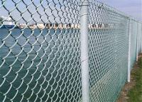 China Diamond Shape Green Coated Chain Link Fence 50mm To 70mm Opening Size for sale