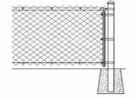 China Galvanized Steel Chain Link Fence Tension Band Commercial Grade Multiple Size for sale