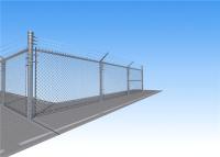 China Chain Link Wire Mesh Fence 2M Height 15M Length For Commercial And Industrial for sale