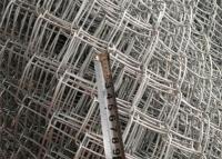 China 6' High Diamond Shape Chain Link Fence Fabric With Barbed Wire Installation for sale