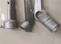 China 45° Barbed Wire Extension Arm , 3 Strand Galvanized Barb Wire Arm 2 1/2