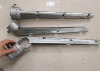 China 45° Barbed Wire Extension Arm , 3 Strand Galvanized Barb Wire Arm 2 1/2