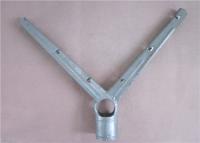 China Galvanized V Shape Barbed Wire Extension Arm Six Strands For Security Fence for sale