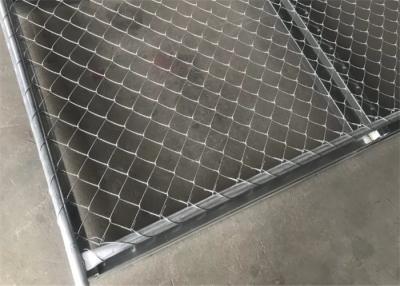China 6ftx12ft Galvanized Chain Link Mesh Fence Panel Temporary With Base Stand for sale