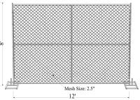China American Temp Chain Link Fence Fabric 6 Ft X 8 Ft Perimeter Patrol Panels for sale