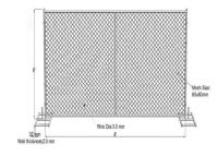 China 60x60mm Holes 3.0mm Wire Chain Link Mesh Fence Temporary For Australia Market for sale