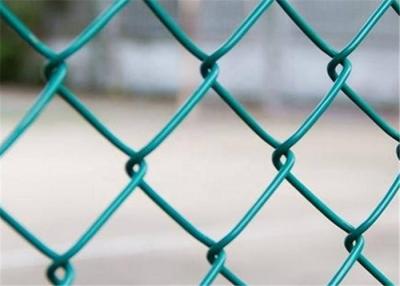 China Green 6'X10' Vinyl Coated Chain Link Fabric Fencing Mesh For Residential for sale