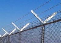 China 6 Strand 45° Barb Wire Arm For Chain Link Fence for sale