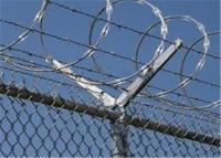 China Galvanized V Shape Barbed Wire Extension Arm Six Strands For Security Fence for sale
