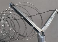 China 2-1/2''O.D Post 1-5/8'' Barbed Wire Extension Arm For Chain Link Fence Rail Top Use for sale