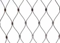 China 316 Stainless Steel Wire Rope Mesh , Diamond Shape Ferrule Rope Mesh for sale