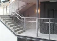 China SS316 Staircase Balustrade Cable Mesh Diamond Shape Customized Panel Size for sale