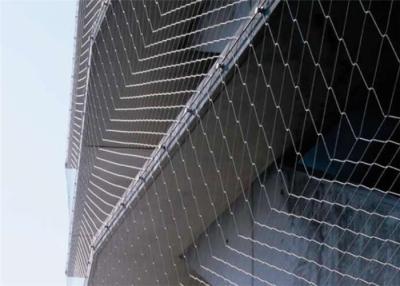 China Architectural Stainless Steel Wire Rope Mesh , SS304 Facade Ferruled Cable Rope Mesh for sale
