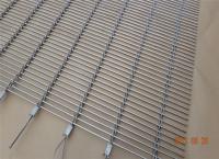China Rod Woven Decorative Metal Mesh , Building Decorative Wire Mesh Cladding for sale