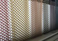 China Colorful Decorative Metal Mesh Coil Drapery , Chain Link Wire Mesh Curtain for sale