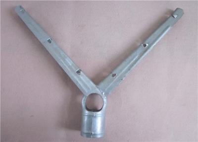 China 6 Strand 45° Barb Wire Arm For Chain Link Fence for sale