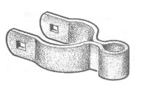 China Galvanized Chain Link Fence Parts Steel Frame Hinge For Tube OEM Color for sale