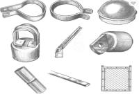 China Hot Dip Galvanized Chain Link Fence Fittings And Accessories Rust Resistance for sale
