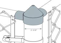 China Two Built In Rail Connectors For 1 3/8'' Top Rail And 2 3/8'' Terminal Cornal Corner Post for sale