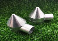 China Polished Silver Aluminum Chain Link Fence Bullet Caps 2.56''X3.74'' Easy Install for sale