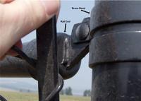 China 2-7/8'' 40mm Chain Link Fence Band For Fence Post for sale