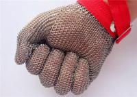 China Industrial Cut Resistant Stainless Steel Safety Gloves , chain mail butcher glove for sale