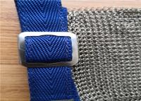 China Silver Color Welded Chainmail Cutting Gloves , Safety Chainmail Kitchen Glove for sale