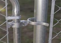 China Galvanized Metal Chain Link Fence Walk Thru Gate Mounting Hardware Hanger Set, Hinges and Lockable Chainlink Gate Latch for sale