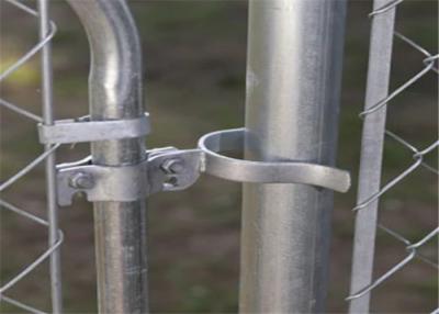 China Galvanized Metal Chain Link Fence Walk Thru Gate Mounting Hardware Hanger Set, Hinges and Lockable Chainlink Gate Latch for sale