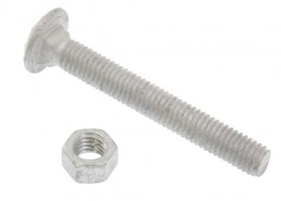 China Galvanized Steel Carriage Bolt And Nut 3/8