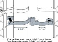 China Chain Link Gate Fittings Hinges Latch 2 3/8