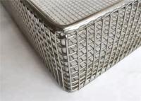 China Sterilization Stainless Steel Mesh Basket Basket Medical Autoclave Tray Alkali Proof for sale
