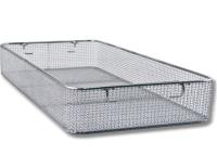 China Medical Rectangular Sterilized Stainless Steel Mesh Basket With Handles for sale