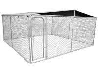 China Boxed 10x10x6ft Chain Link Dog Cage Kennel With Door for sale