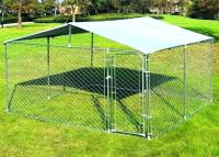 China Outdoor 5 X 15 X 6 Wire Dog Kennel Galvanized Material for sale