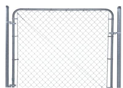 China Galvanized Metal Adjustable Single Walk Through 6ft Chain Link Gate for sale