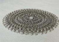 China 8x8 Inch Stainless Steel Cast Iron Pan Cleaner Chainmail Scrubbers for sale