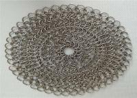 China 6''X6'' Round BBQ Stainless Steel Chainmail Scrubber for sale