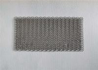China 8x8 Inch Stainless Steel Cast Iron Pan Cleaner Chainmail Scrubbers for sale