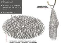 China 6''X6'' Round BBQ Stainless Steel Chainmail Scrubber for sale