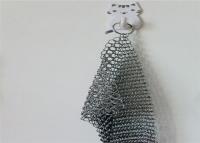China 8''X6'' Chain Mail Pot Scrubber Cleaners SS316 Material for sale