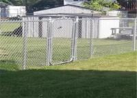 China 42 in. W x 60 in. H Galvanized Steel Bent Frame Walk-Through Chain Link Fence Gate for sale