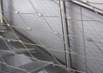 China Plain Weave 50x50mm Stainless Steel Wire Rope Mesh for sale