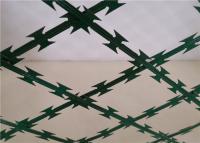 China BTO 10 Pvc Coated Welded Concertina Razor Wire Fabric Frontier for sale