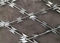 China 100x200mm Square Straight Line Razor Wire Concertina for sale