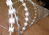 China CRBW 450mm Coil Diameter Barbed Razor Wire Fencing for sale