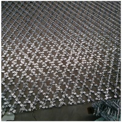 China 150x300mm Rhombus Hole BTO-22 Razor Mesh Fence for sale