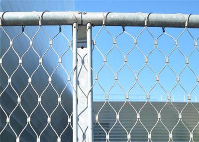 China 70x120 Anti Corrosive Flexible PVDF Stainless Steel Wire Rope Mesh Fence for sale