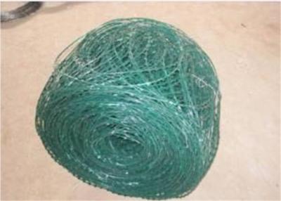 China Pvc Green Color Hot Dipped Galvanized Razor Wire Concertina Bto-22 for sale